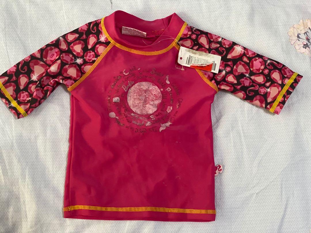 Barbie Rashguard 2T, Babies & Kids, Babies & Kids Fashion on Carousell