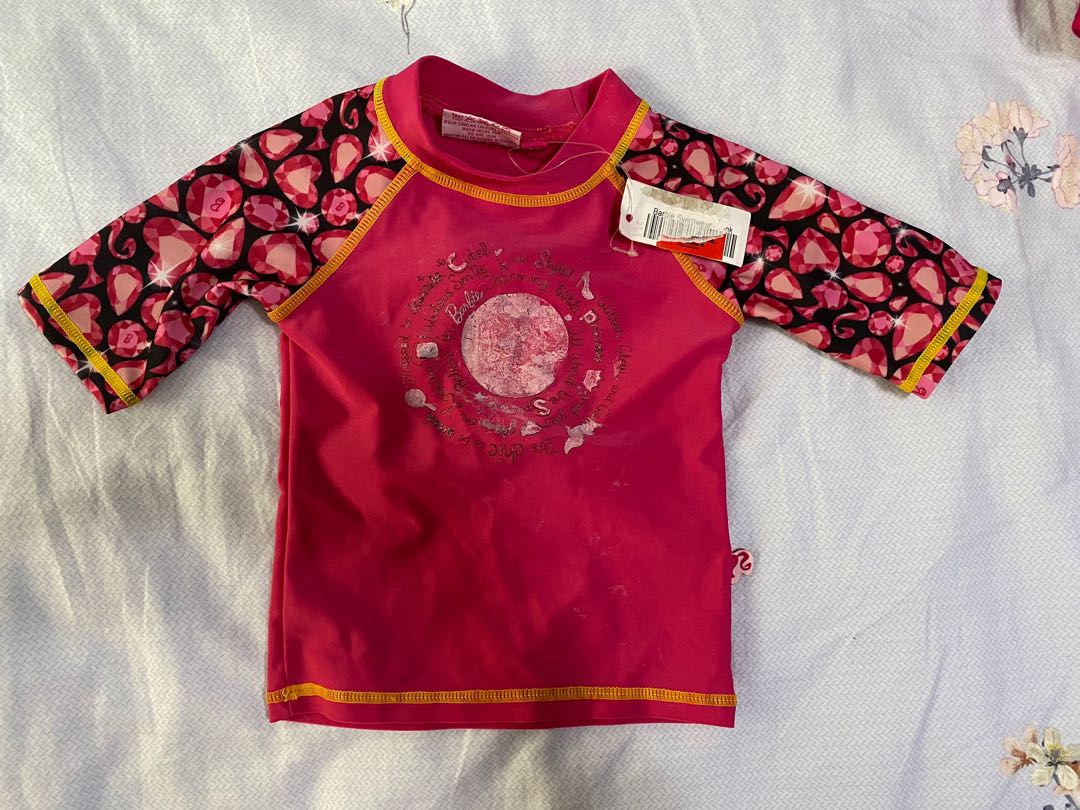 Barbie Rashguard 2T, Babies & Kids, Babies & Kids Fashion on Carousell