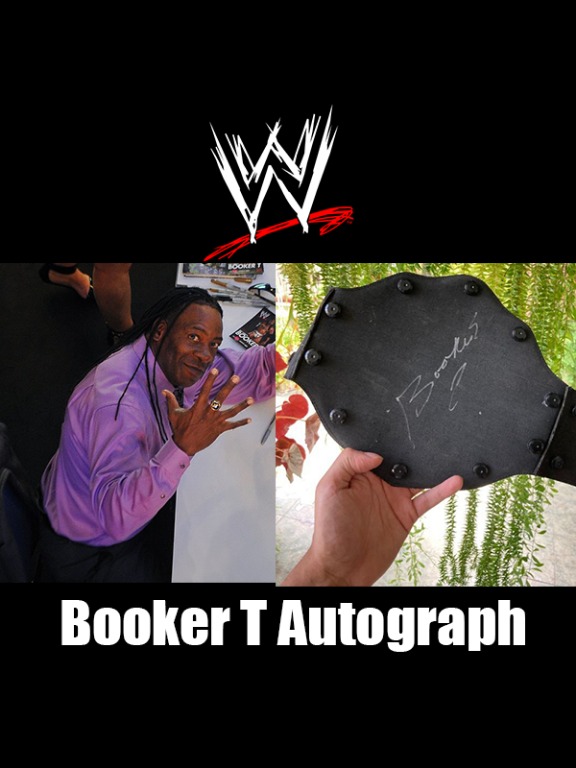 Booker T autograph WWE World Heavyweight Championship Title, Hobbies ...