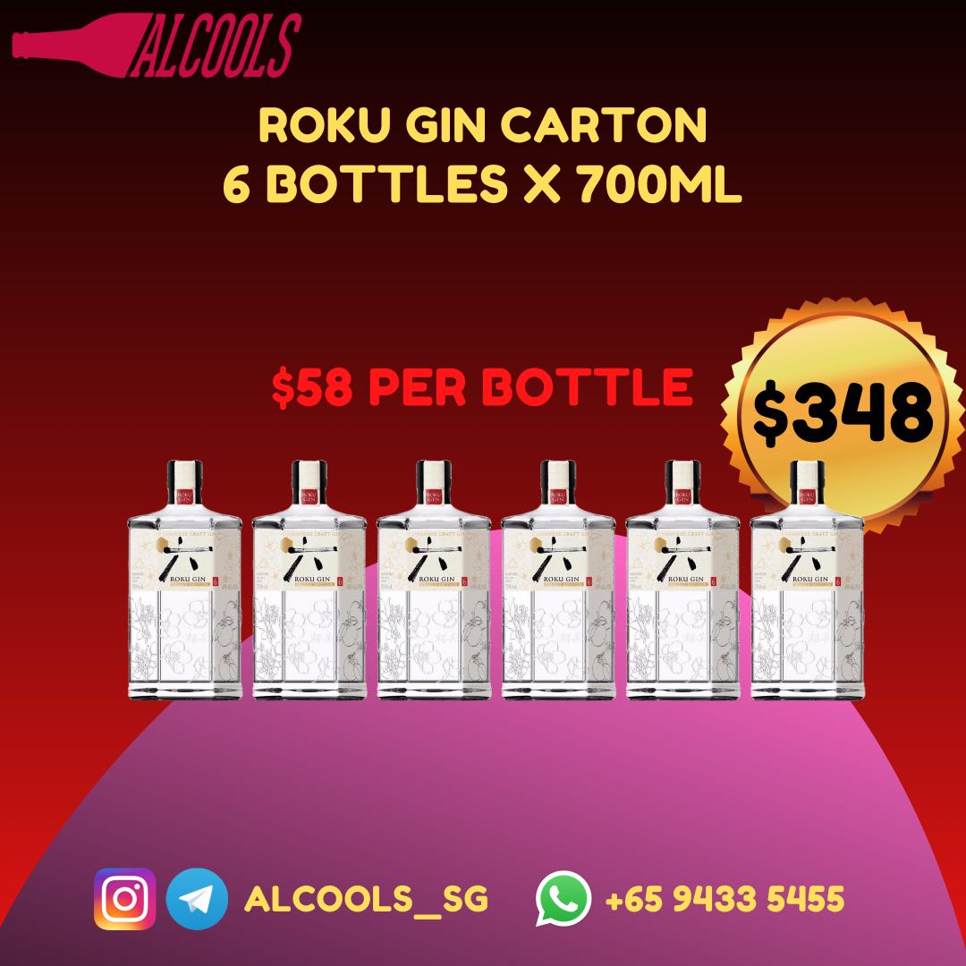 [Carton] Roku Gin x 6 bottles / 700ml / Alcohol Delivery / Wholesale ...