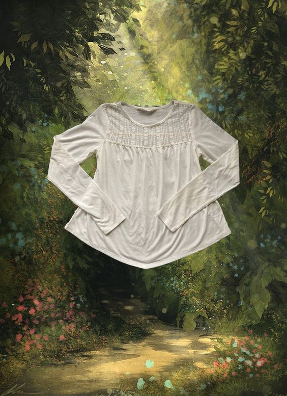 Cottagecore white long sleeved, Women's Fashion, Tops, Longsleeves on ...