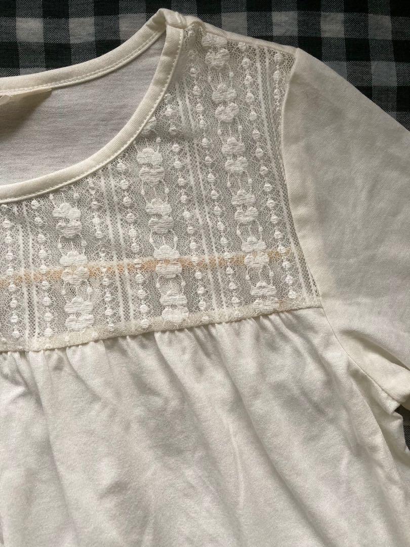 Cottagecore white long sleeved, Women's Fashion, Tops, Longsleeves on ...