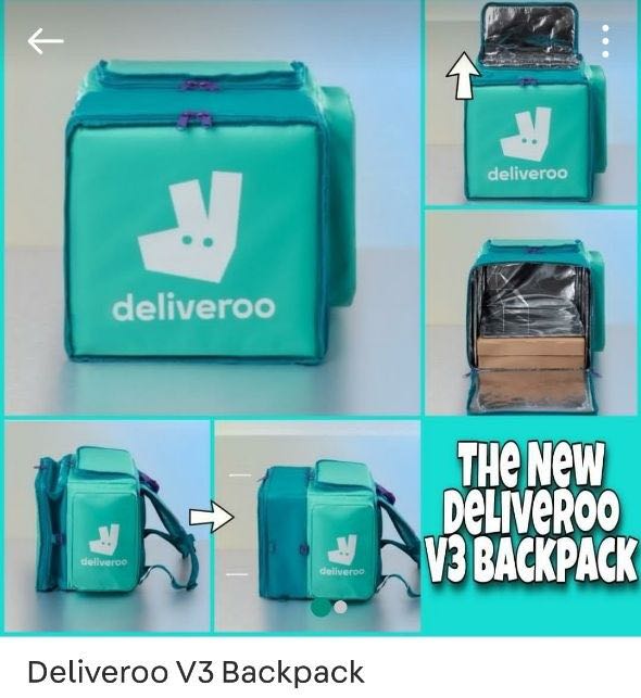 Deliveroo backpack, Motorcycles, Motorcycle Accessories on Carousell