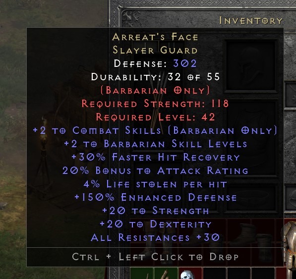 Diablo 2 Arreat's Face Slayer Guard, Video Gaming, Gaming Accessories ...