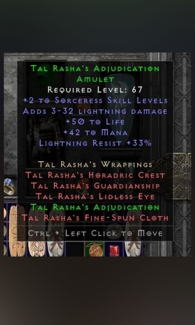Diablo 2 R - Tal Rasha Amulet, Video Gaming, Video Games, Others on ...
