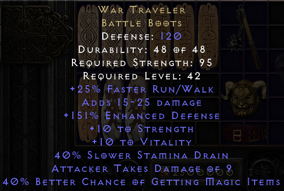 Diablo 2 Resurrected (D2R) - War Traveler 40 MF, Video Gaming, Gaming ...