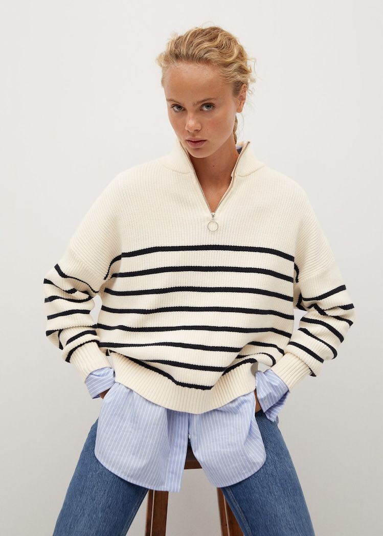 DICARI : ZARA Half Zip sweater atau merk lain model sama, Fesyen Wanita ...