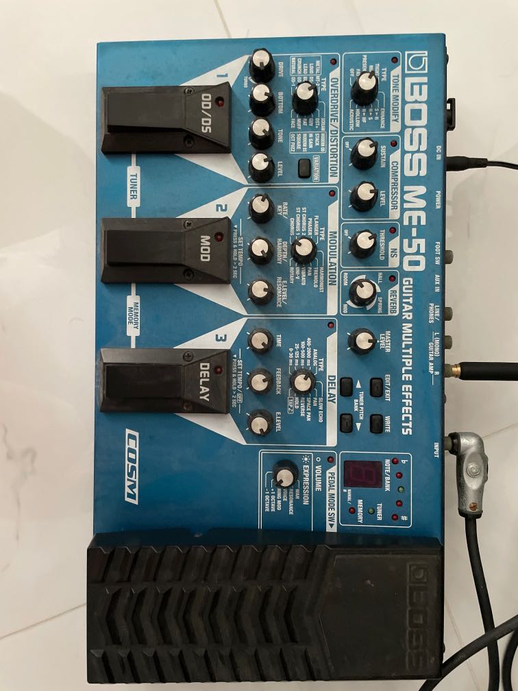 Electric guitar multiple effects Boss me50, Hobbies & Toys, Music ...