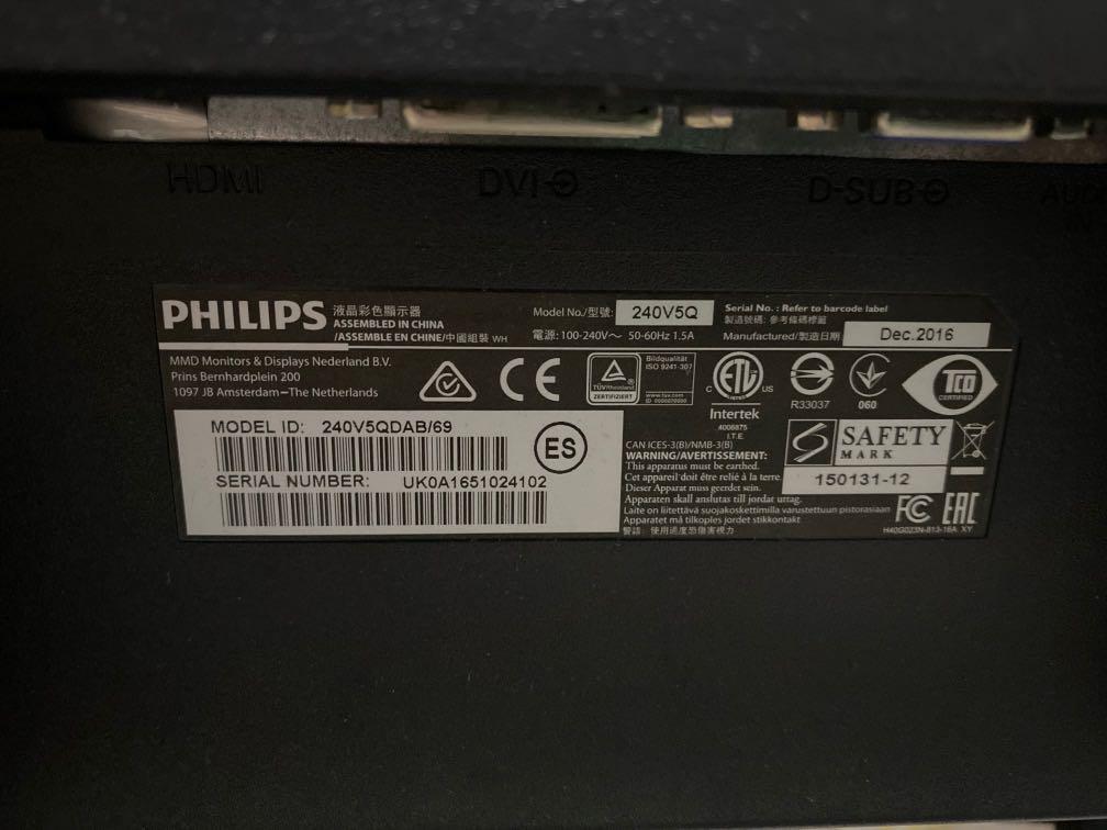 (FAST SALES) PHILIPS 240V MONITOR, Computers & Tech, Desktops on Carousell