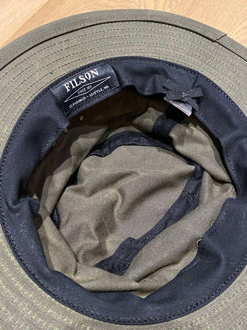 Filson Tin Cloth packer hat in Otter Green, Men's Fashion, Watches ...