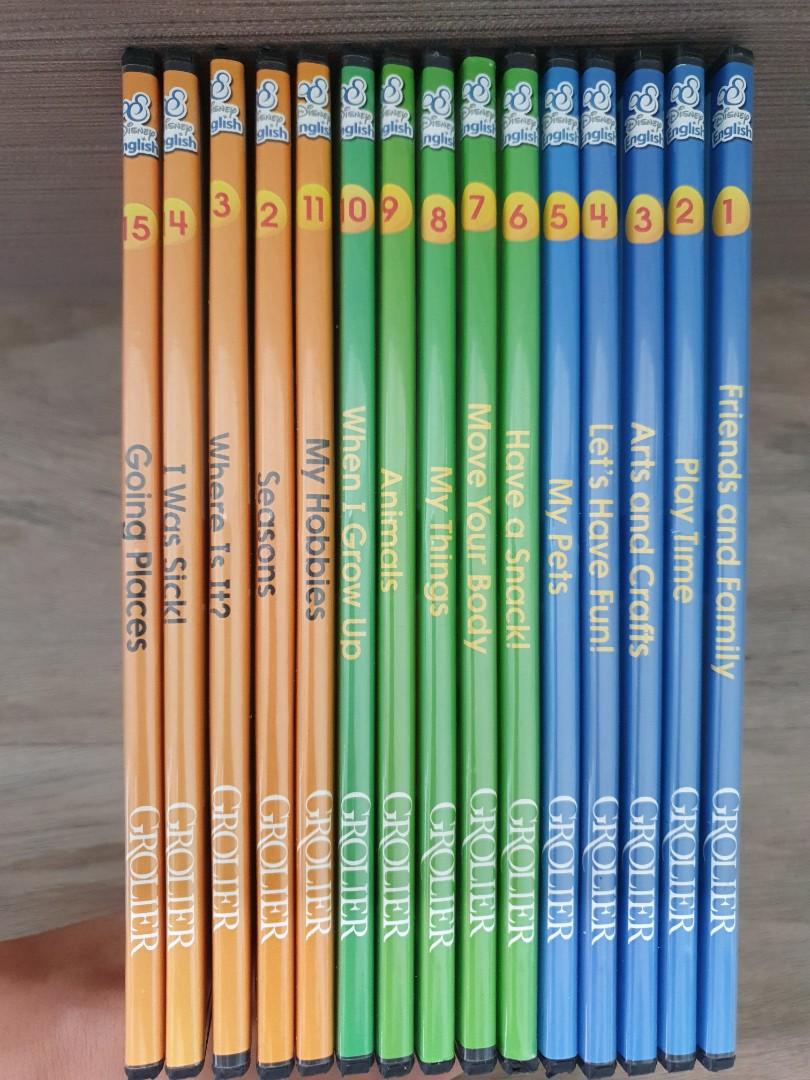 Grolier Disney English Set (15 books & DVD), Hobbies & Toys, Books ...