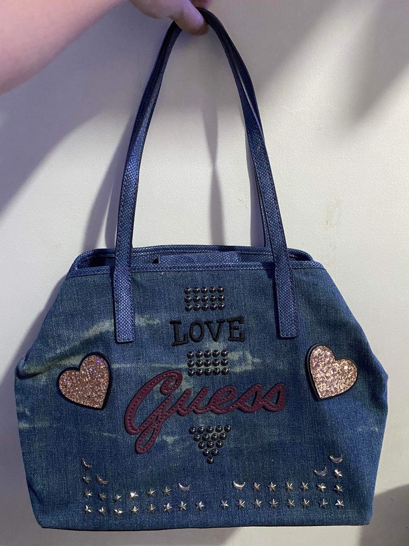 Guess denim bag, Women's Fashion, Bags & Wallets, Shoulder Bags on ...