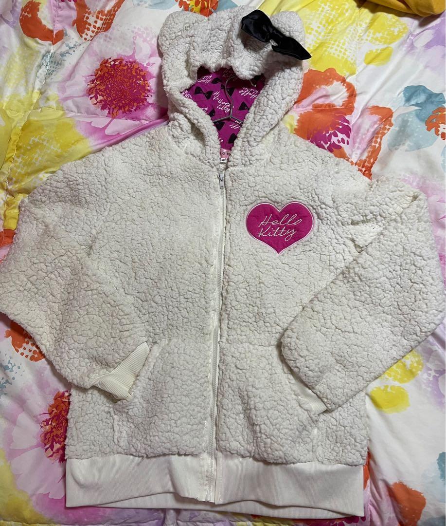 Hello Kitty Fluffy Jacket, Women's Fashion, Undergarments & Loungewear ...