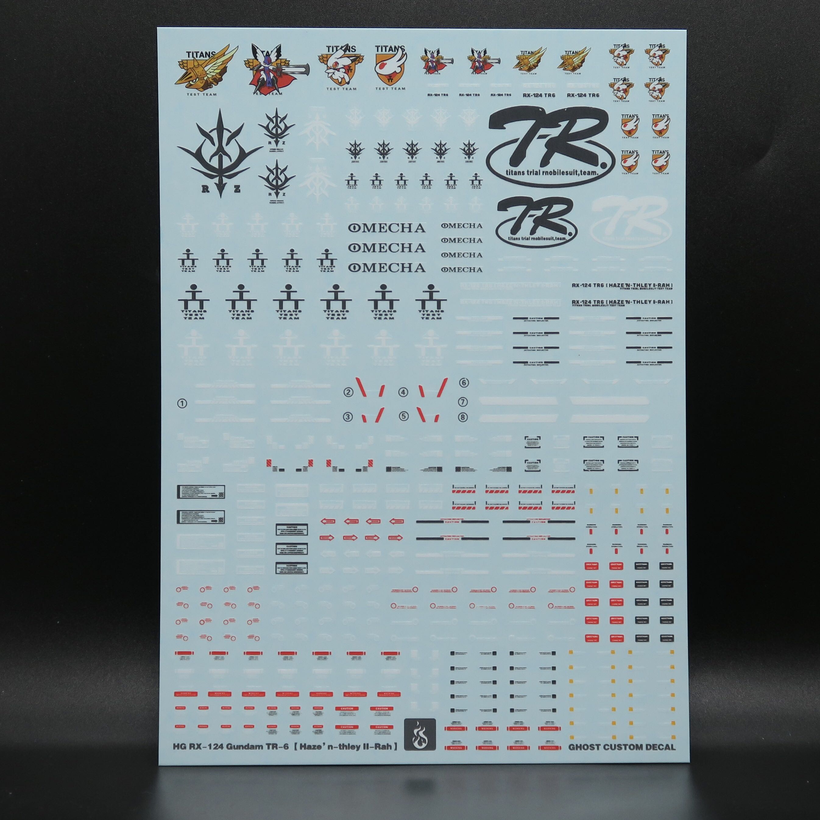 HGUC Gundam tr-6 [Haze'n-Thley ii Rah] Gundma neon decal 高達TR-6 海瑟斯雷2 拉 ...