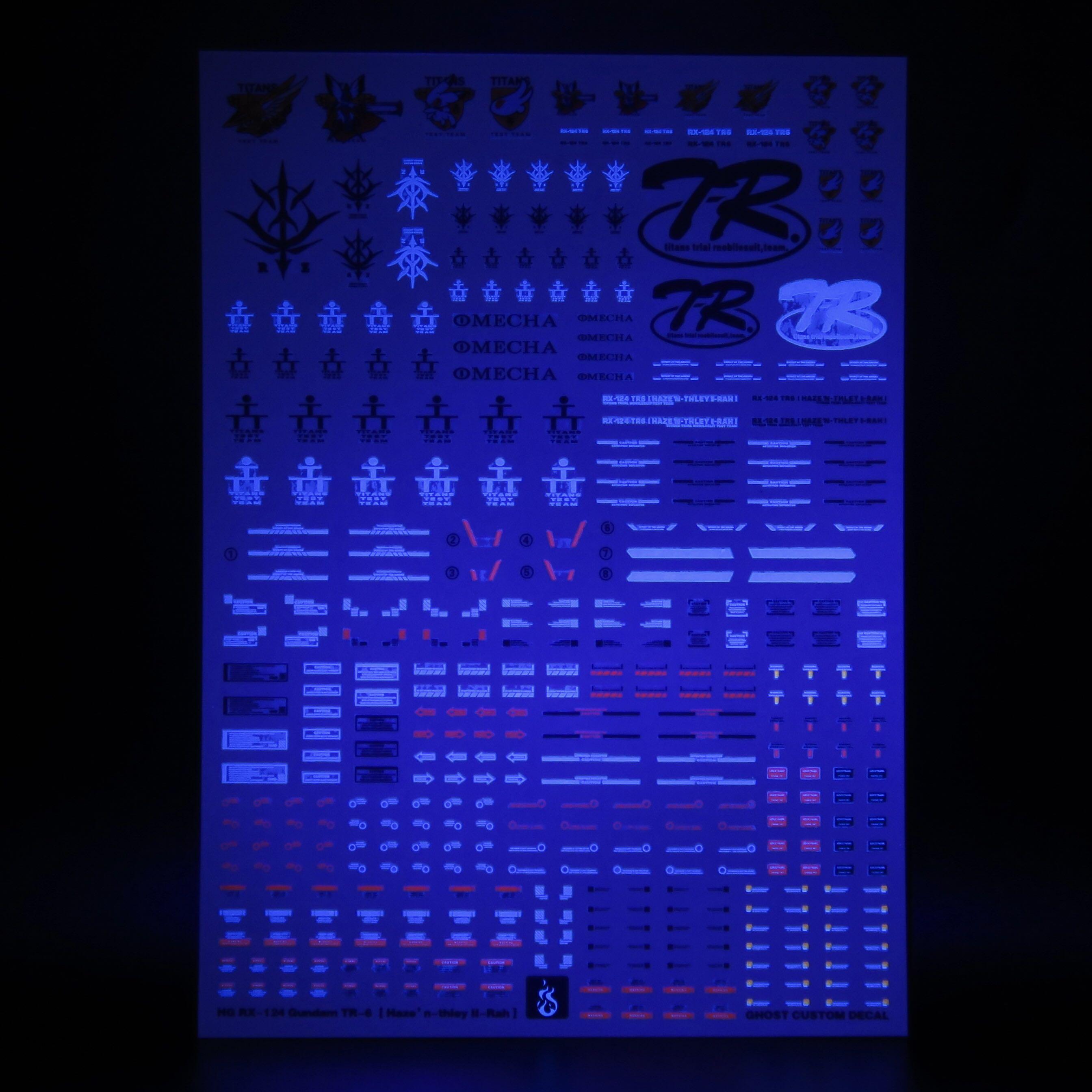 HGUC Gundam tr-6 [Haze'n-Thley ii Rah] Gundma neon decal 高達TR-6 海瑟斯雷2 拉 ...