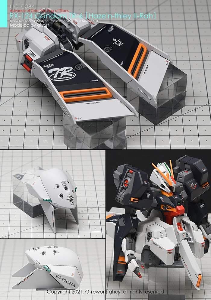 HGUC Gundam tr-6 [Haze'n-Thley ii Rah] Gundma neon decal 高達TR-6 海瑟斯雷2 拉 ...