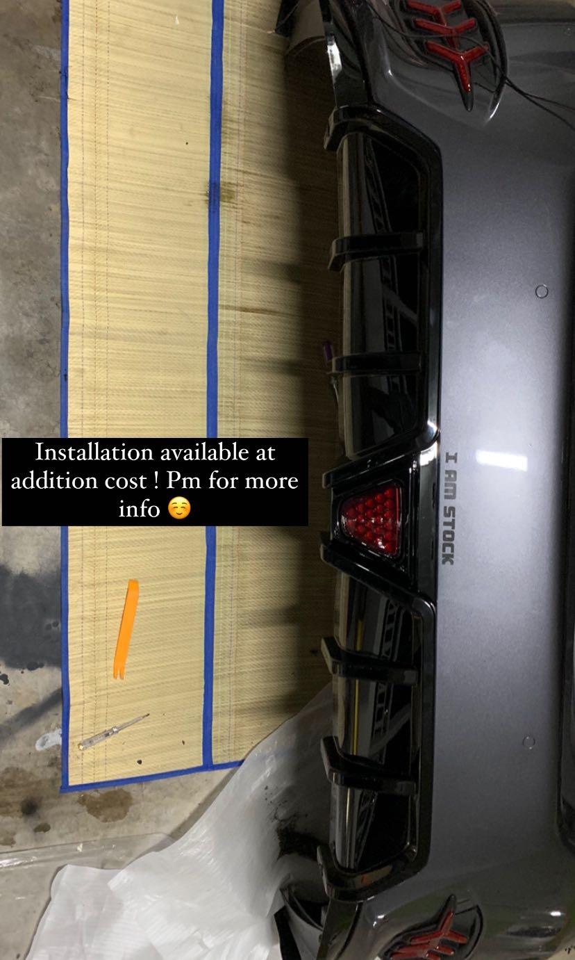 Honda Civic FC Rear diffuser in CF / Glossy black civicx 10Th Gen Fc1 ...