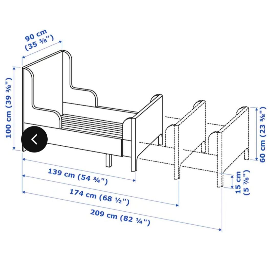 IKEA Busunge Extendable Bed, Babies & Kids, Baby Nursery & Kids ...