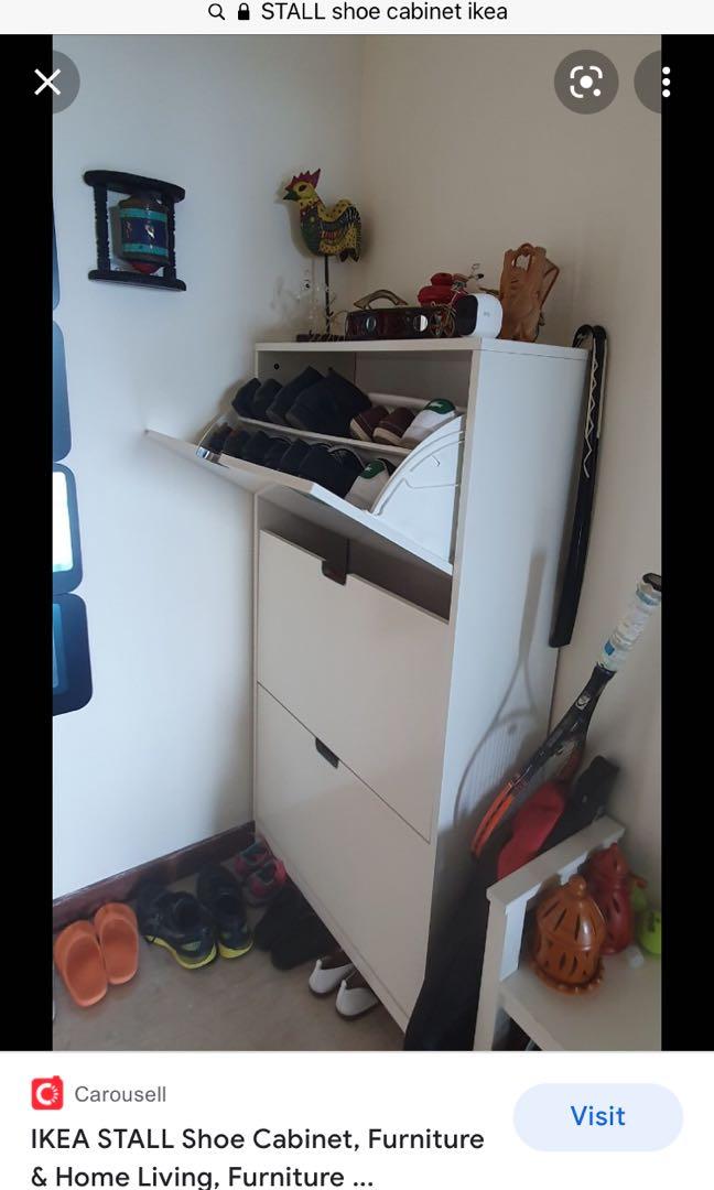 IKEA STALL shoe cabinet in black, Furniture & Home Living, Furniture, Shelves, Cabinets & Racks ...