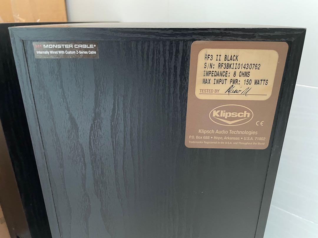 Klipsch RF-3 ii Floorstanding Speakers, Audio, Soundbars, Speakers ...