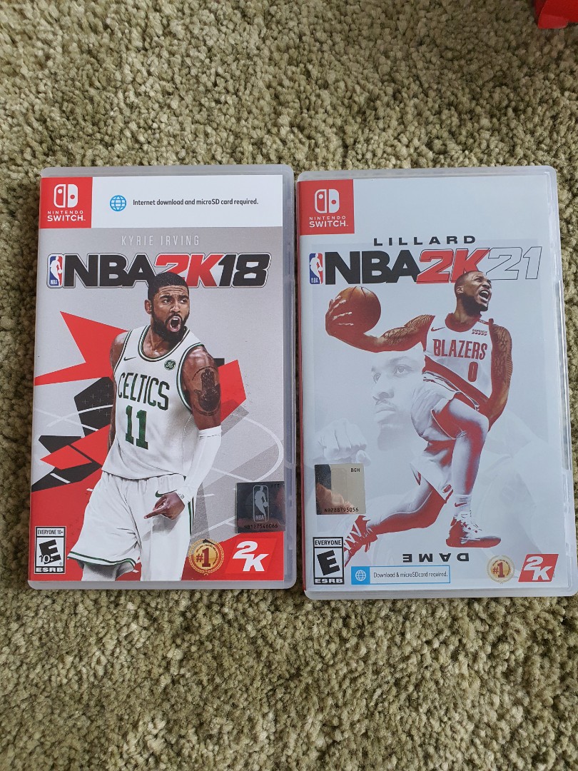 NBA 2K Bundle! NBA2K18 & NBA2K21 Nintendo Switch games, Video Gaming ...