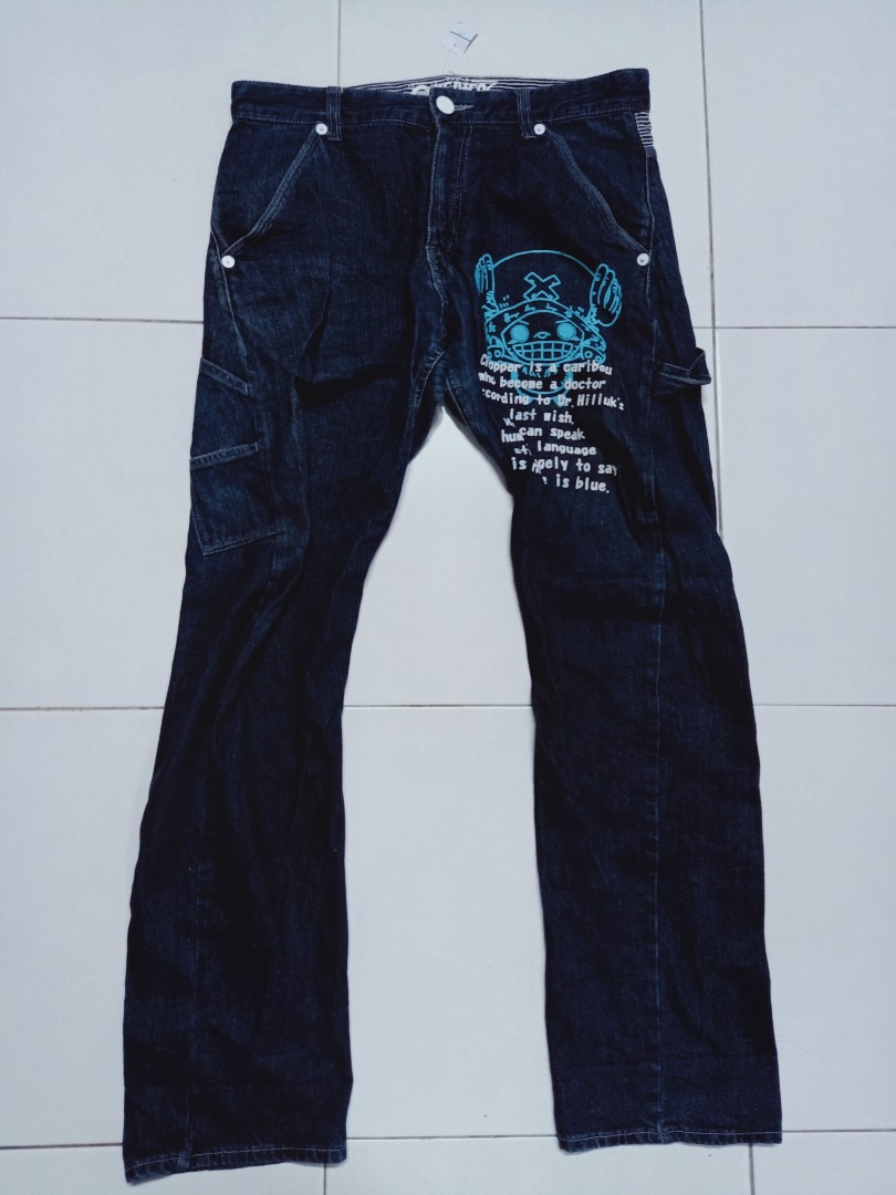 One piece x chopper carpenter pants, Men's Fashion, Tops & Sets ...