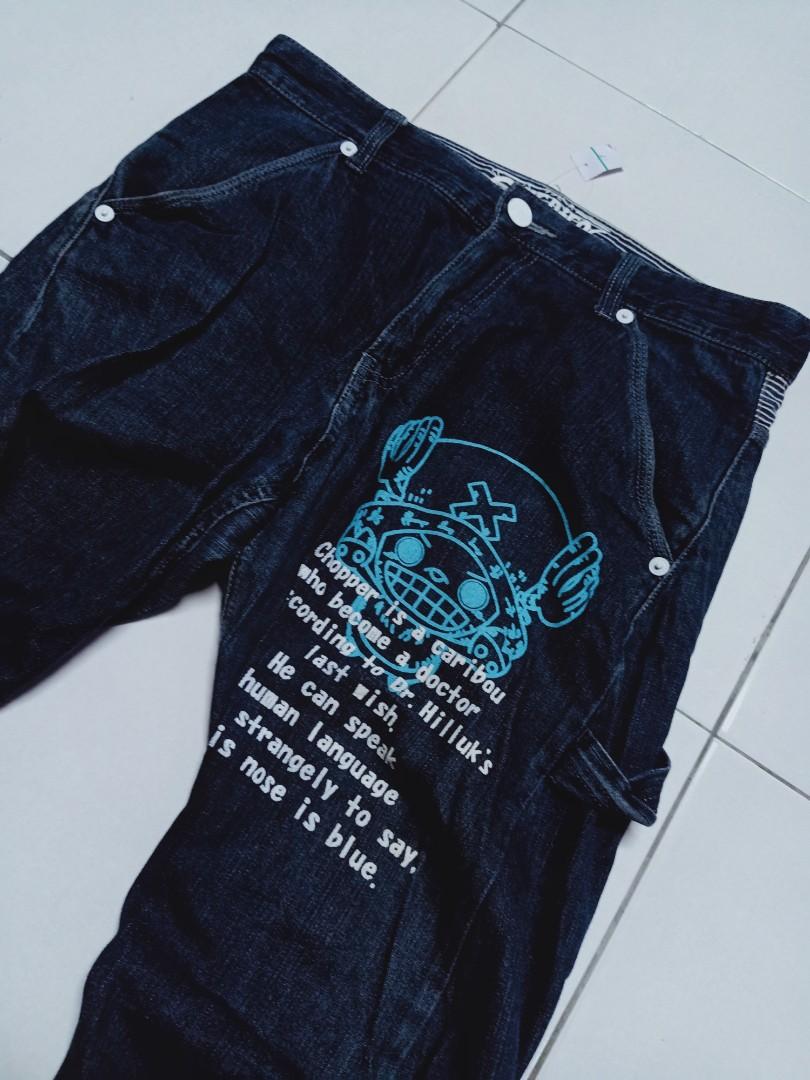 One piece x chopper carpenter pants, Men's Fashion, Tops & Sets ...