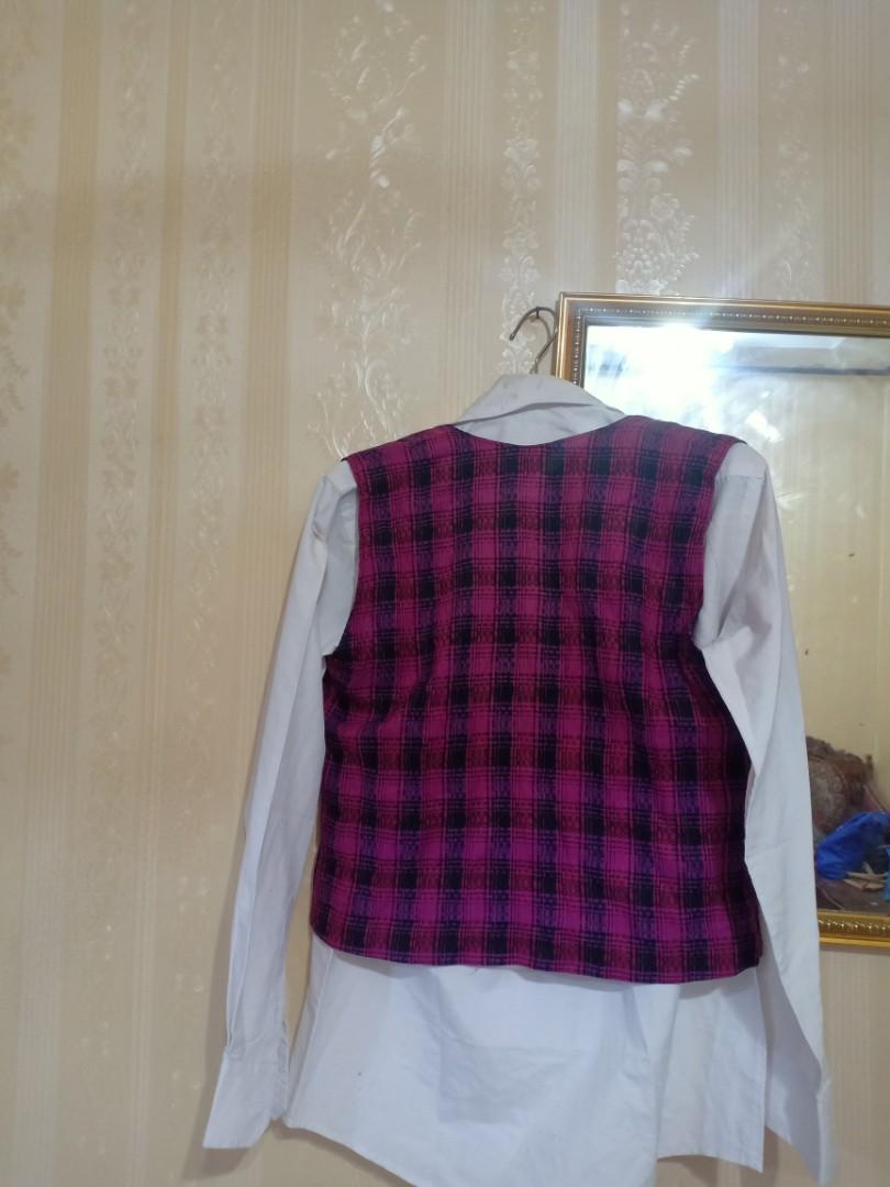 ONE SET VEST FREE KEMEJA KOTAK FLANEL KOTAK-KOTAK, Fesyen Wanita ...