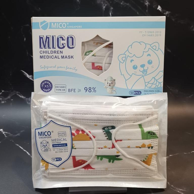 Original MICO Singapore 3Ply Premium Medical Surgical Children Face ...