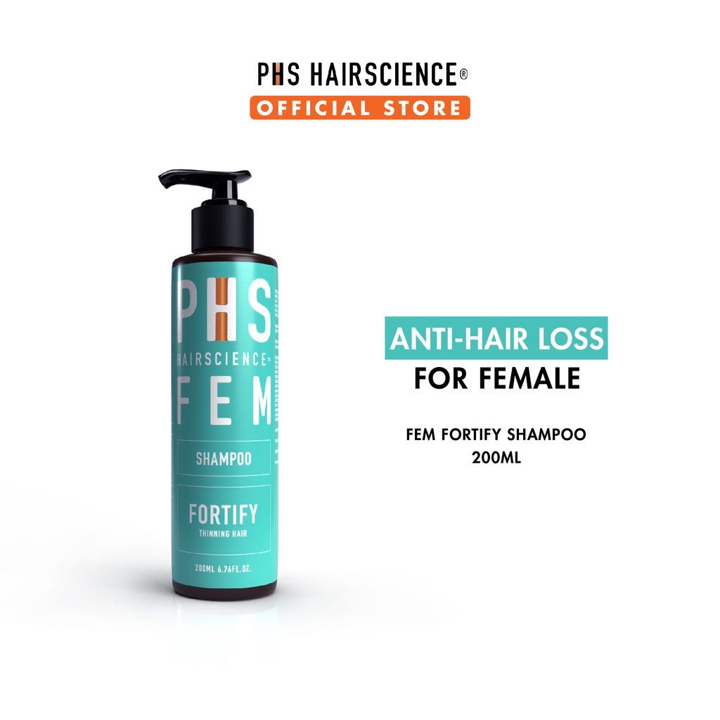 PHS HAIRSCIENCE FEM Fortify Anti Hair Loss Shampoo - 200ml, Beauty ...