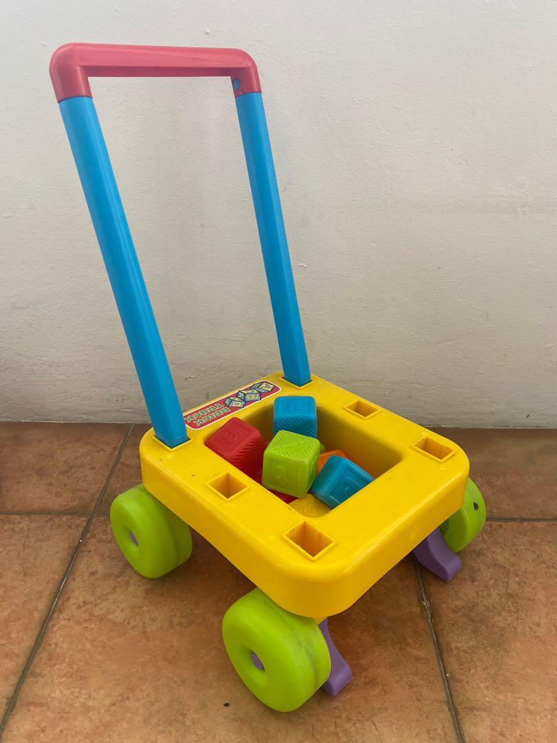 Plastic push toy with blocks, Babies & Kids, Infant Playtime on Carousell
