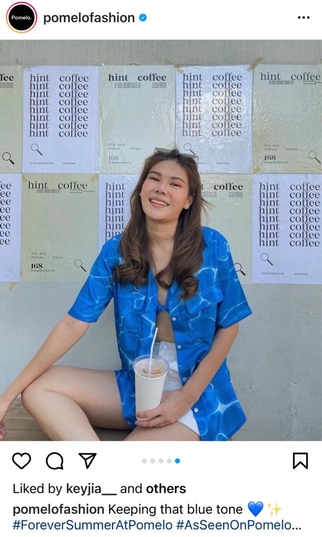 Pomelo Watercolour Print Shirt, Women's Fashion, Tops, Shirts on Carousell