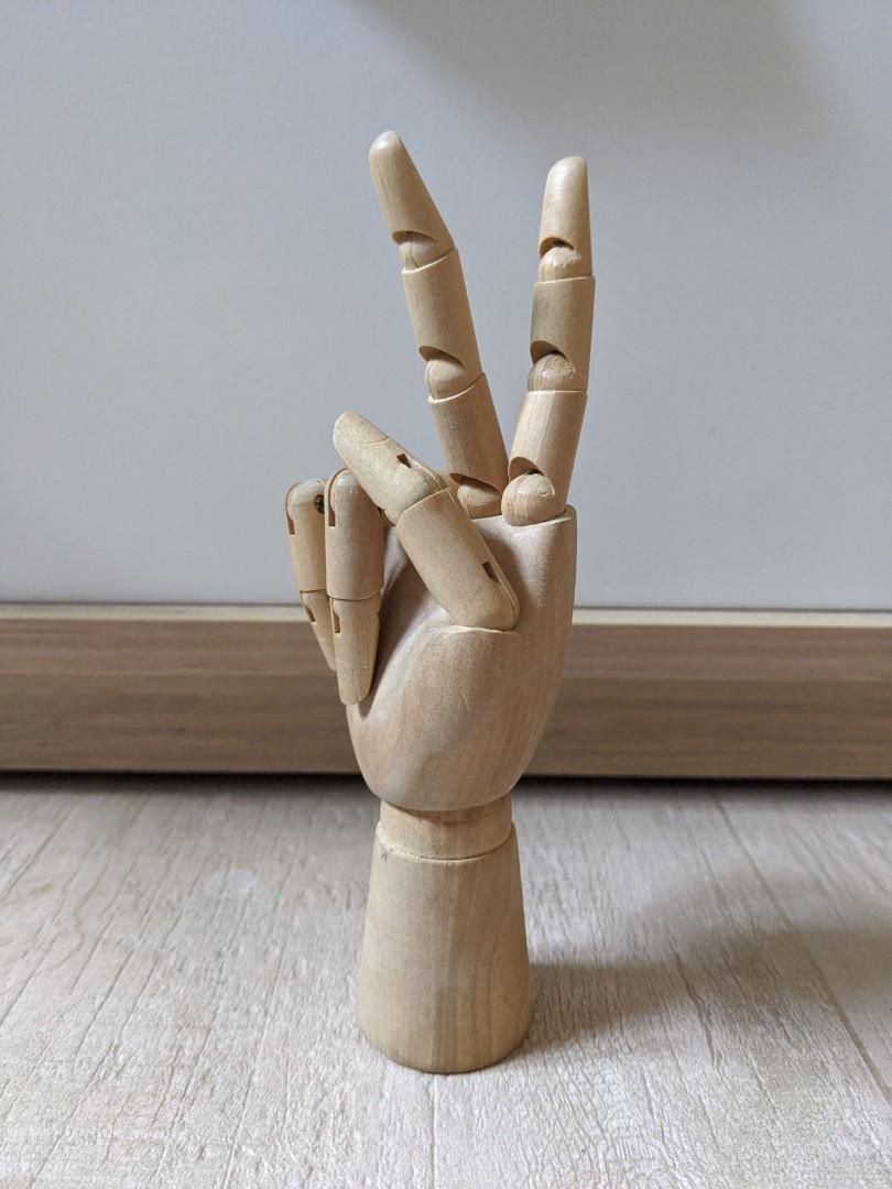 Posable wooden hand, Hobbies & Toys, Stationery & Craft, Craft Supplies ...
