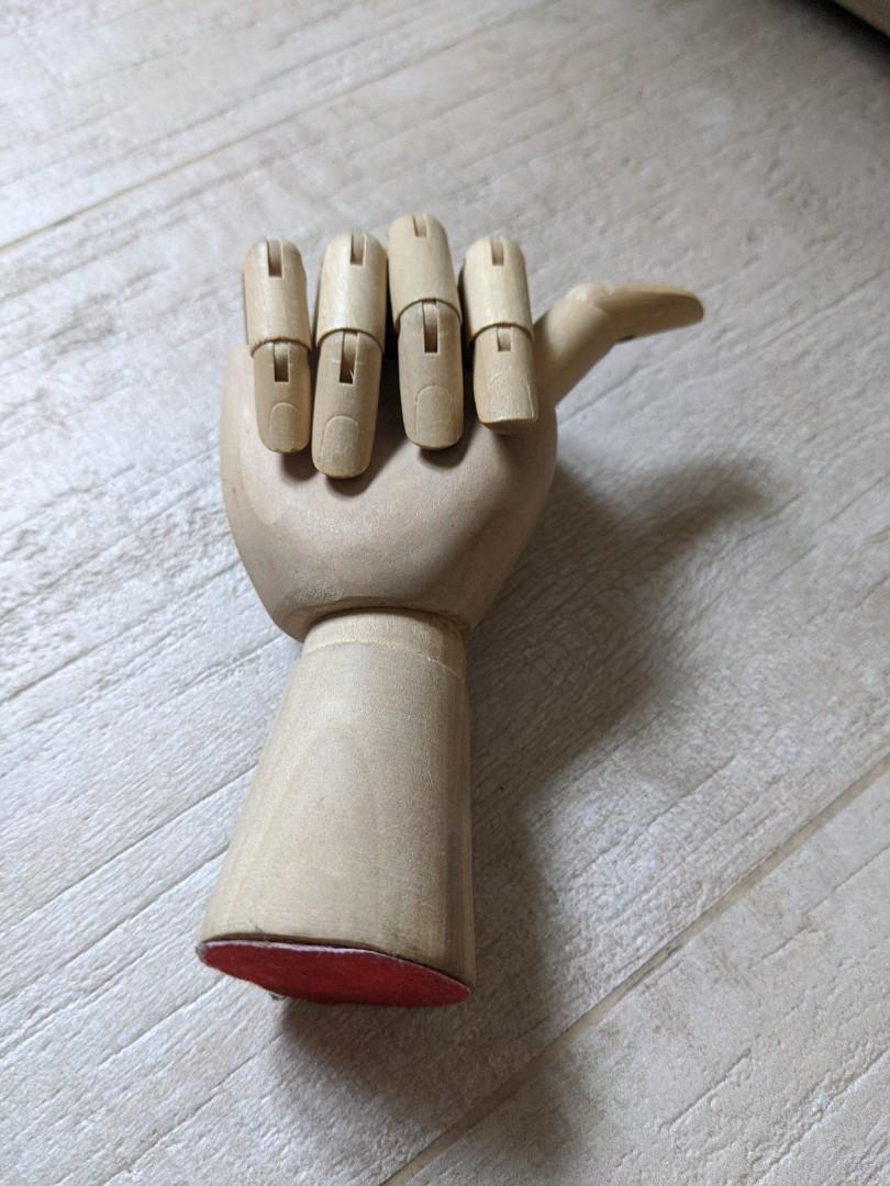 Posable wooden hand, Hobbies & Toys, Stationery & Craft, Craft Supplies ...
