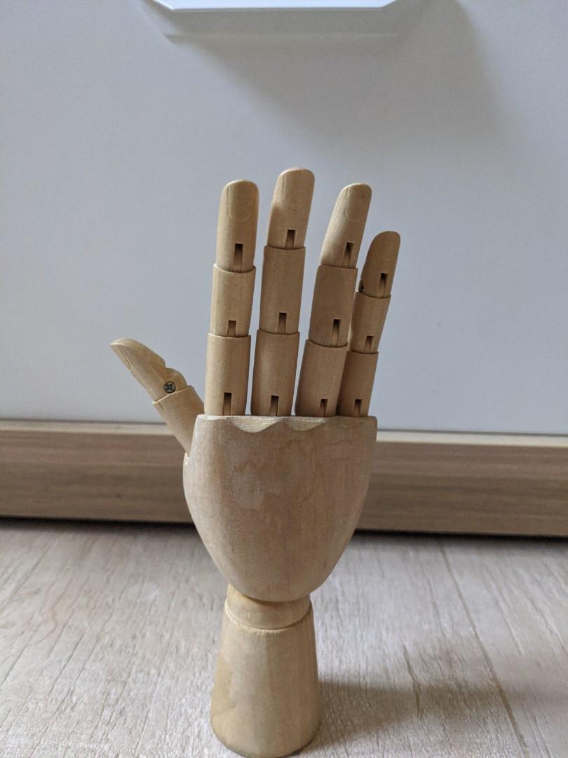 Posable wooden hand, Hobbies & Toys, Stationery & Craft, Craft Supplies ...