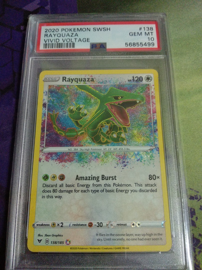 PSA 10 Rayquaza amazing rare Pokemon tcg, Hobbies & Toys, Toys & Games ...