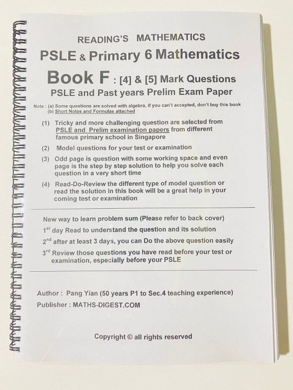 PSLE Math Challenging Tricky Questions / Past Years Questions PSLE ...