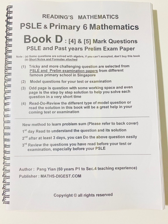 PSLE MATH TRICKY QUESTIONS / MATH DIGEST / PAST YEARS QUESTIONS ...