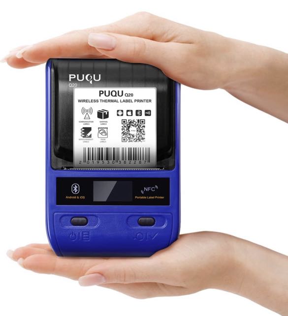 PUQU Label Printer | Portable Bluetooth Thermal Label Maker Q20 with ...
