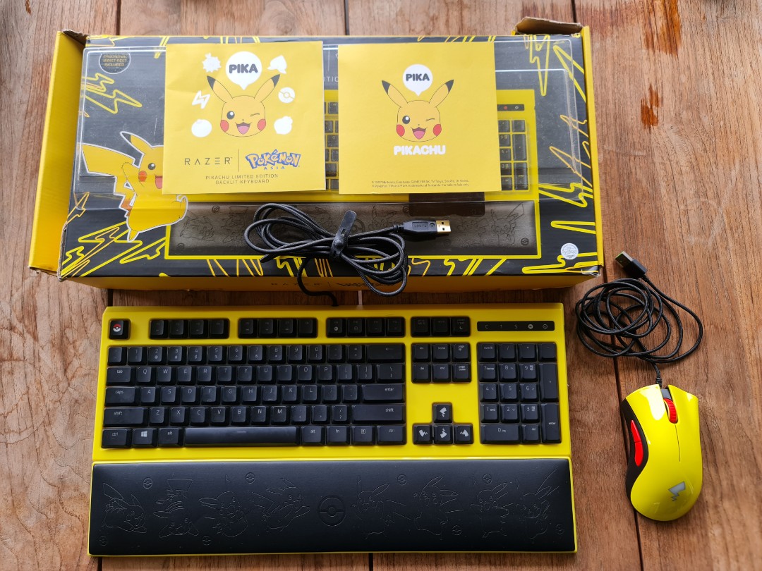 Razer Pikachu limited edition backlit keyboard, Computers & Tech, Parts ...