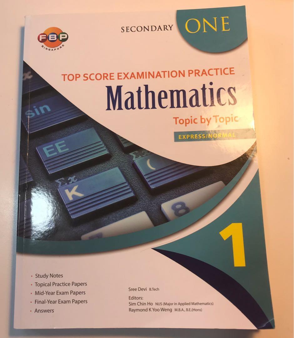 Secondary 1 Mathematics Practice Book (Express/Normal), Hobbies & Toys ...