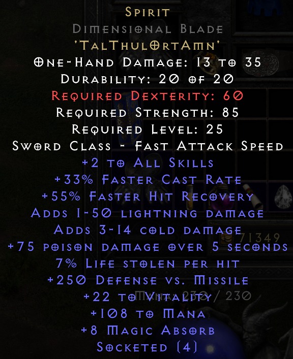 Spirit Sword / Monarch(Shield) : Diablo 2 Resurrected, Video Gaming ...