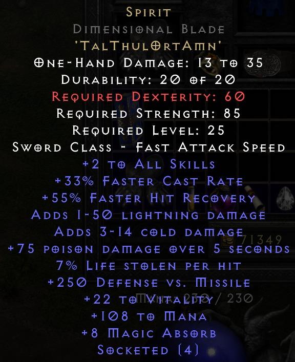 Spirit Sword / Monarch(Shield) : Diablo 2 Resurrected, Video Gaming ...