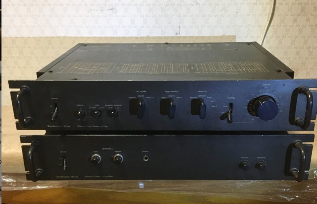 Technics 60A & 70A Amplifier & Preamp SE-9070 & SU-9070, Audio, Other Audio Equipment on Carousell