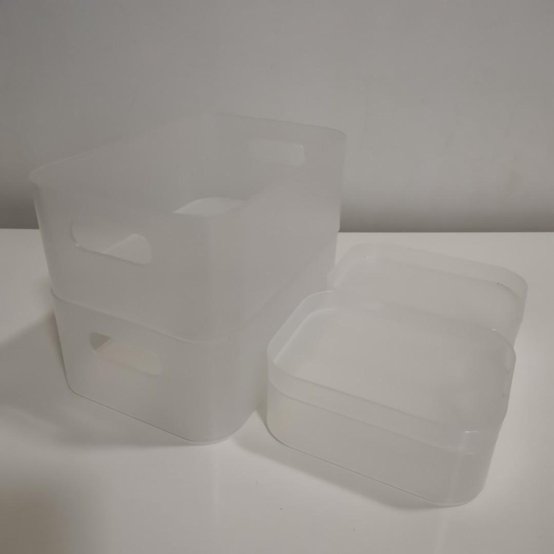 x5 DAISO MUJI Style Stackable Boxes, Furniture & Home Living, Home ...