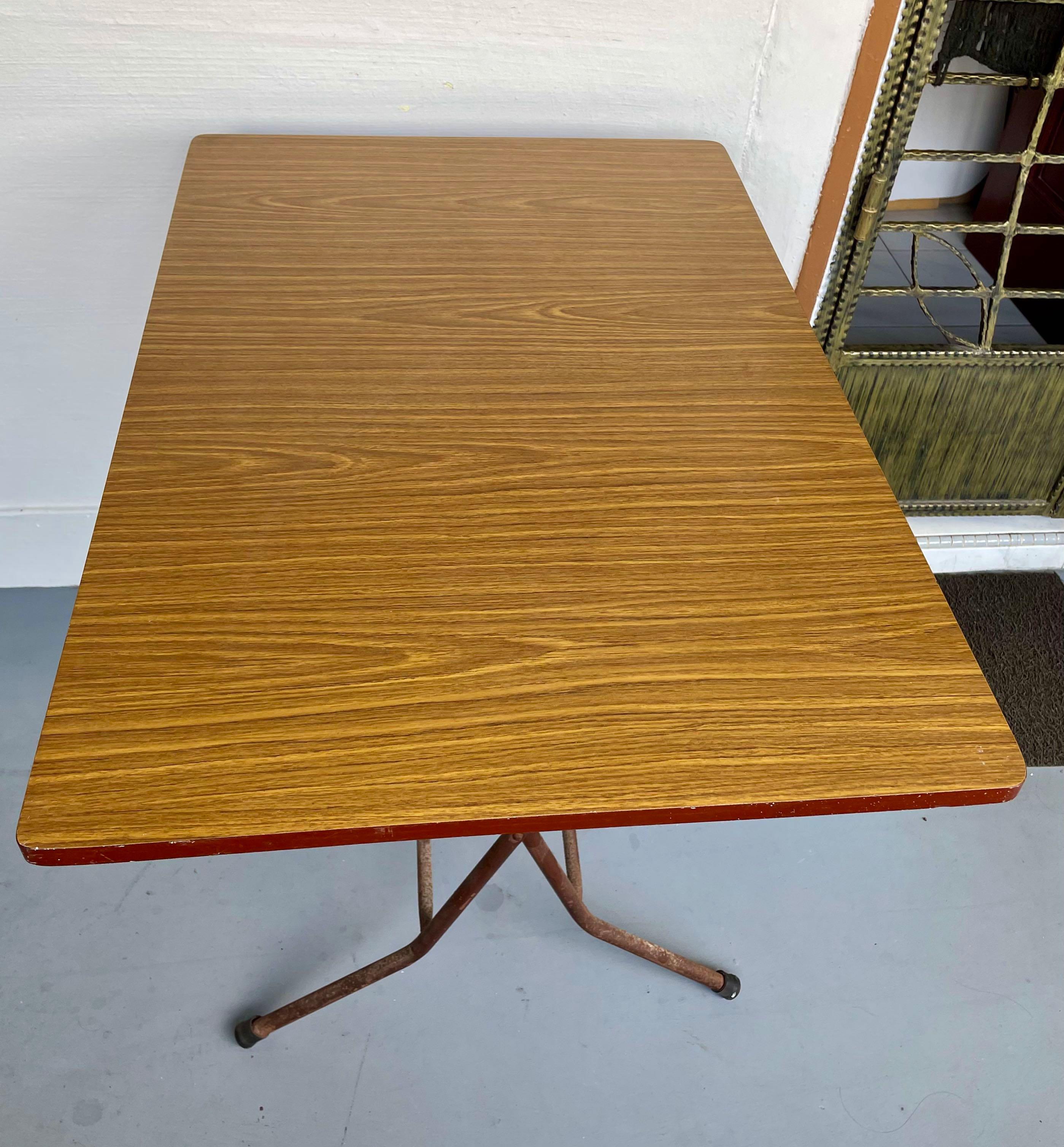 1970s Vintage Teak Wood Foldable Formica Kitchen Dining Table with ...