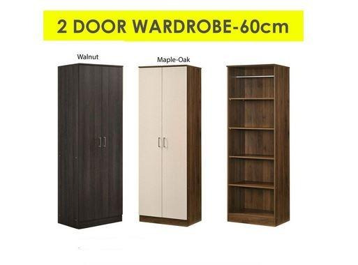 2 Door Wardrobe with Removable Shelves, Furniture & Home Living ...