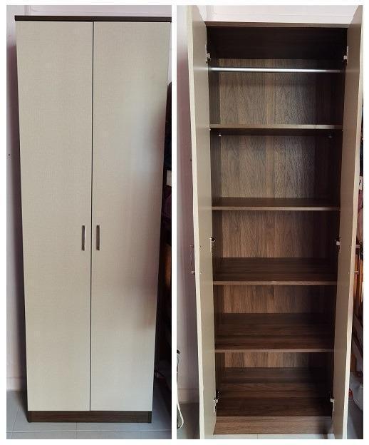 2 Door Wardrobe with Removable Shelves, Furniture & Home Living ...