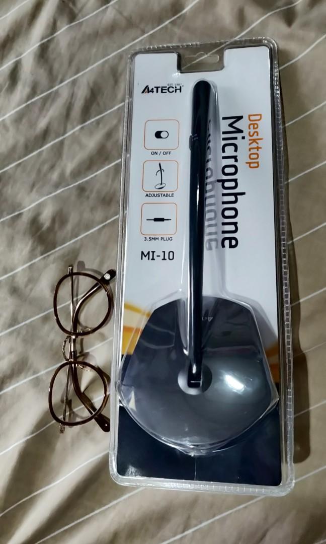 A4TECH MI-10 Desktop Microphone, Audio, Microphones on Carousell