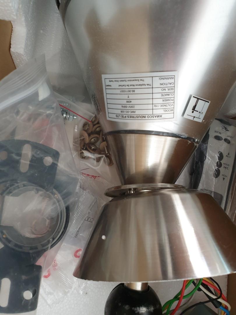 Amasco ceiling fan 5 blades Silver for sale, Furniture & Home Living ...